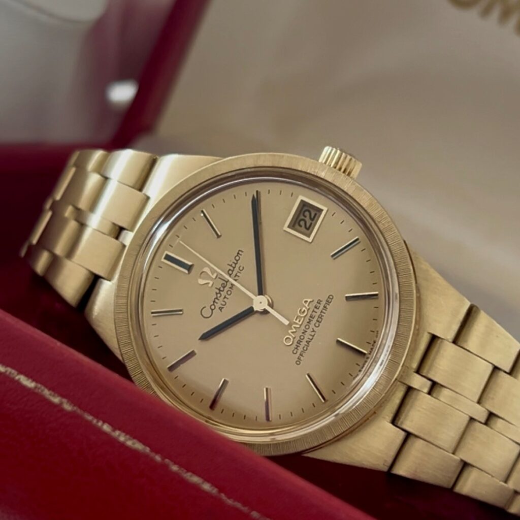 1975 18ct Gold Omega Constellation Deluxe BA 368.1103 / 168.7239 ...